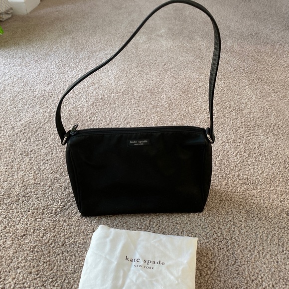 kate spade | Bags | Kate Spade Claire Nylon Black Handbag Vintage 9s ...